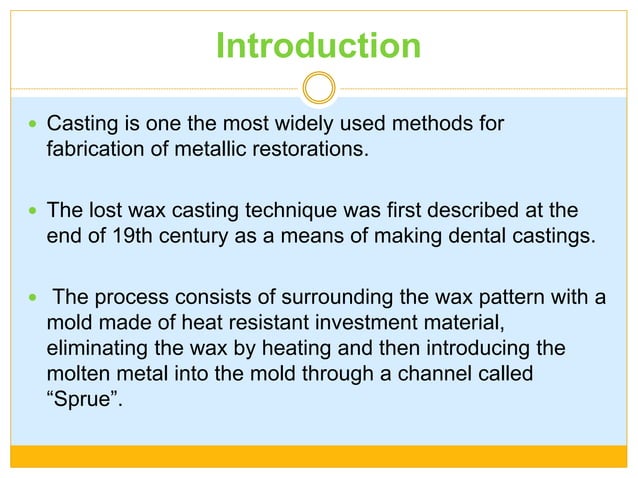 Casting procedures | PPTX