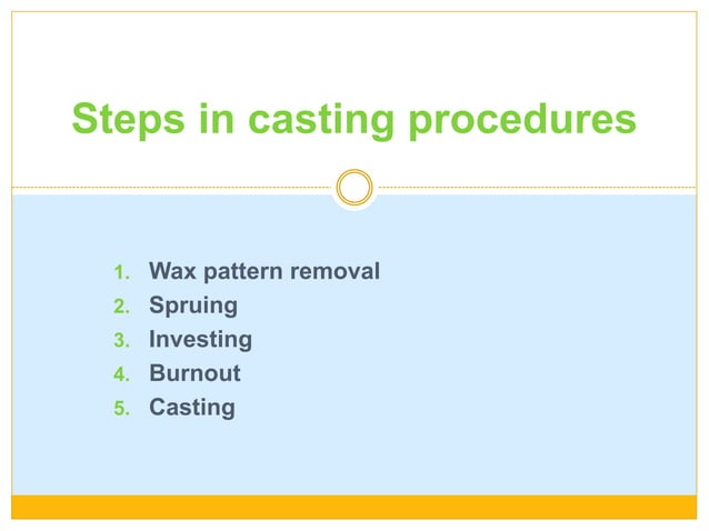 Casting procedures | PPTX