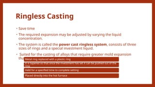 Dental Casting Procedures - Dental Materials | PPTX