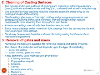 Casting Process and different types of casting defects | PPTX