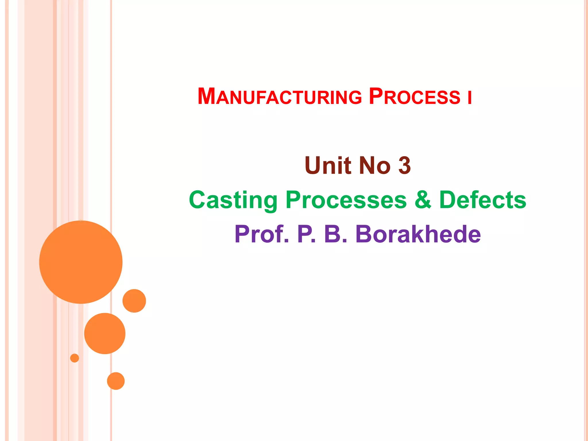 Casting processes and defects | PPSX