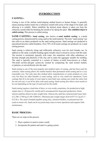 Casting process and moulding process file for trainning report complet ...