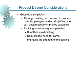 Introduction to Casting Processes in Manufacturing | PPT