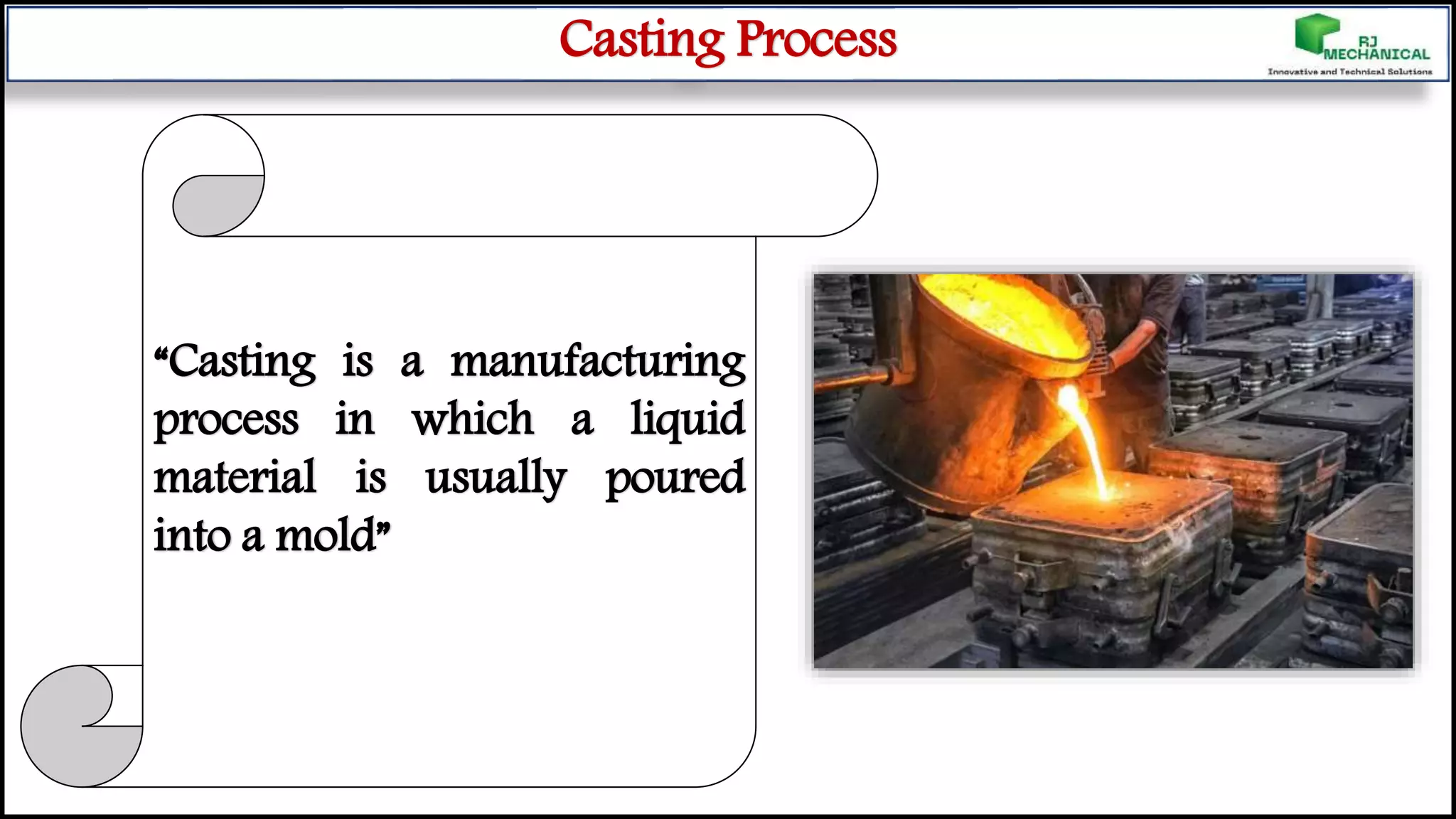 Casting process, Casting Defects, and Mechanical Properties. Mechanical ...