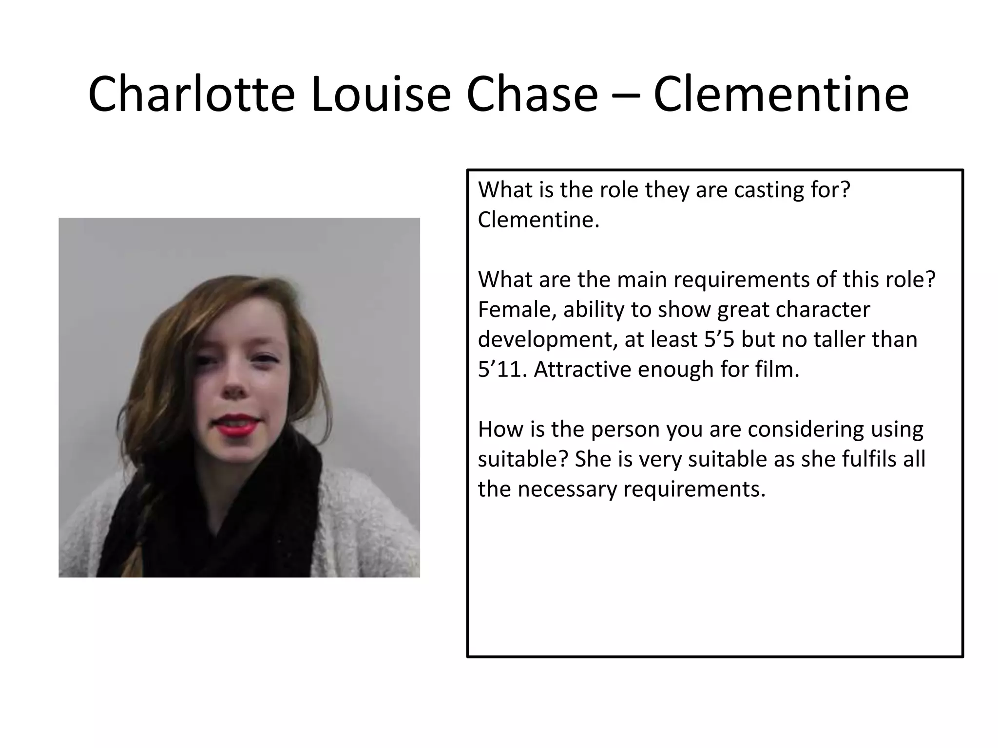 Casting Profiles | PPTX