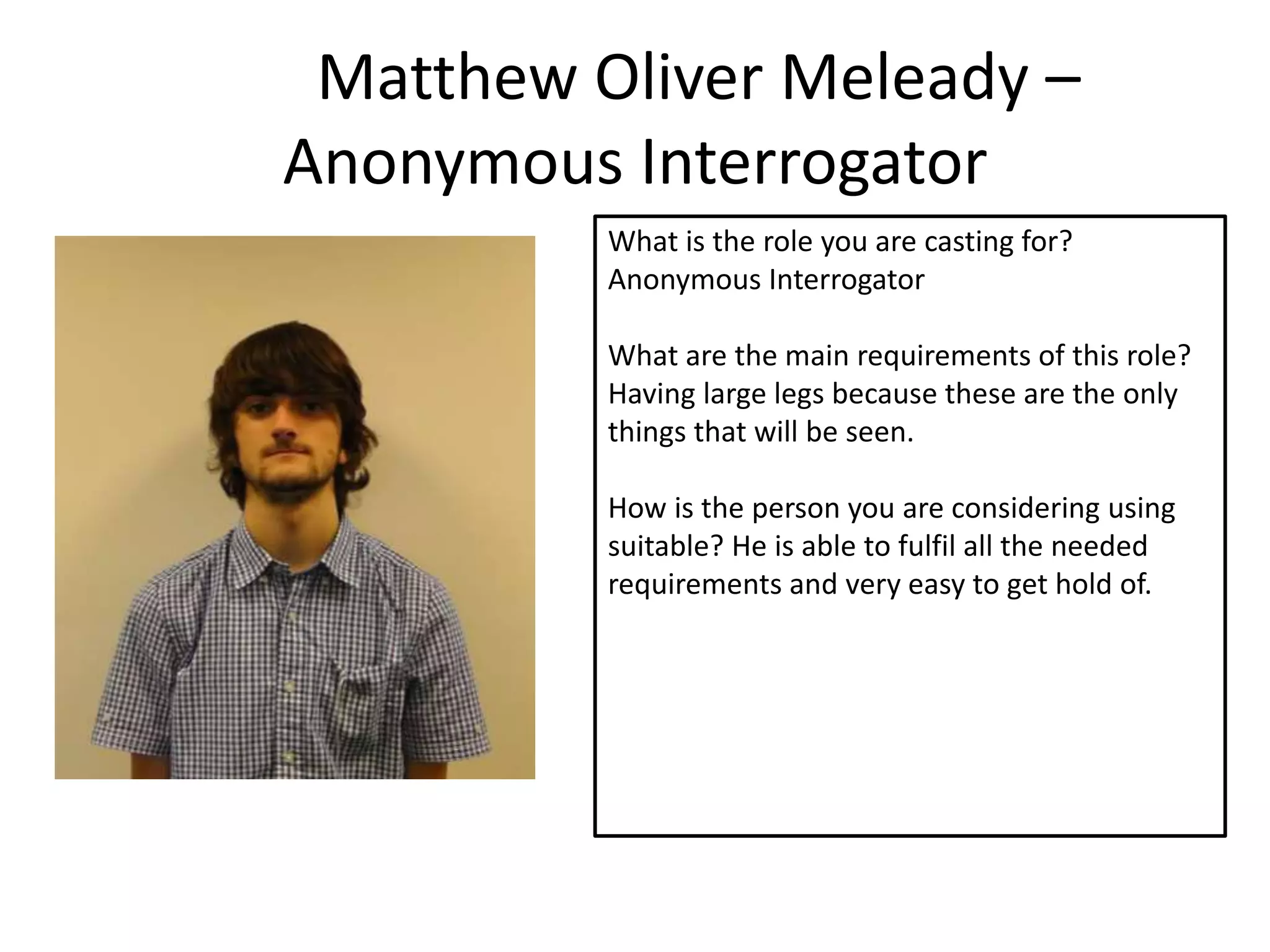 Casting Profiles | PPTX