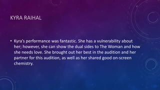 Casting Session: Audition Report | PPT