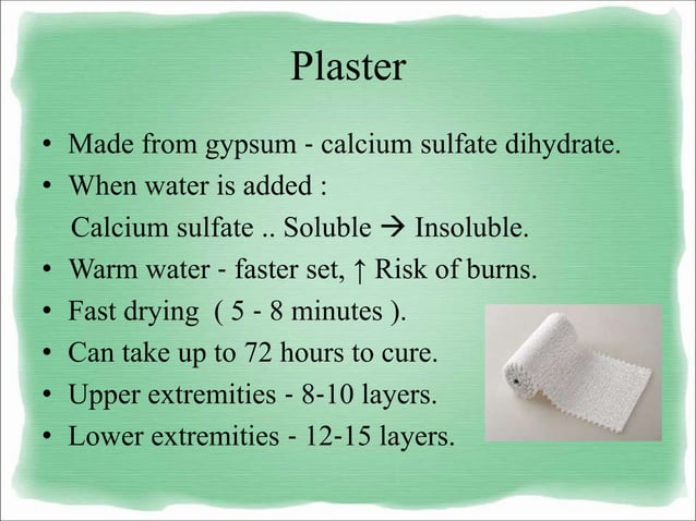 Casting and splinting | PPT | First Aid | Injuries