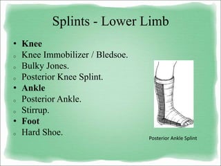 Casting and splinting | PPT
