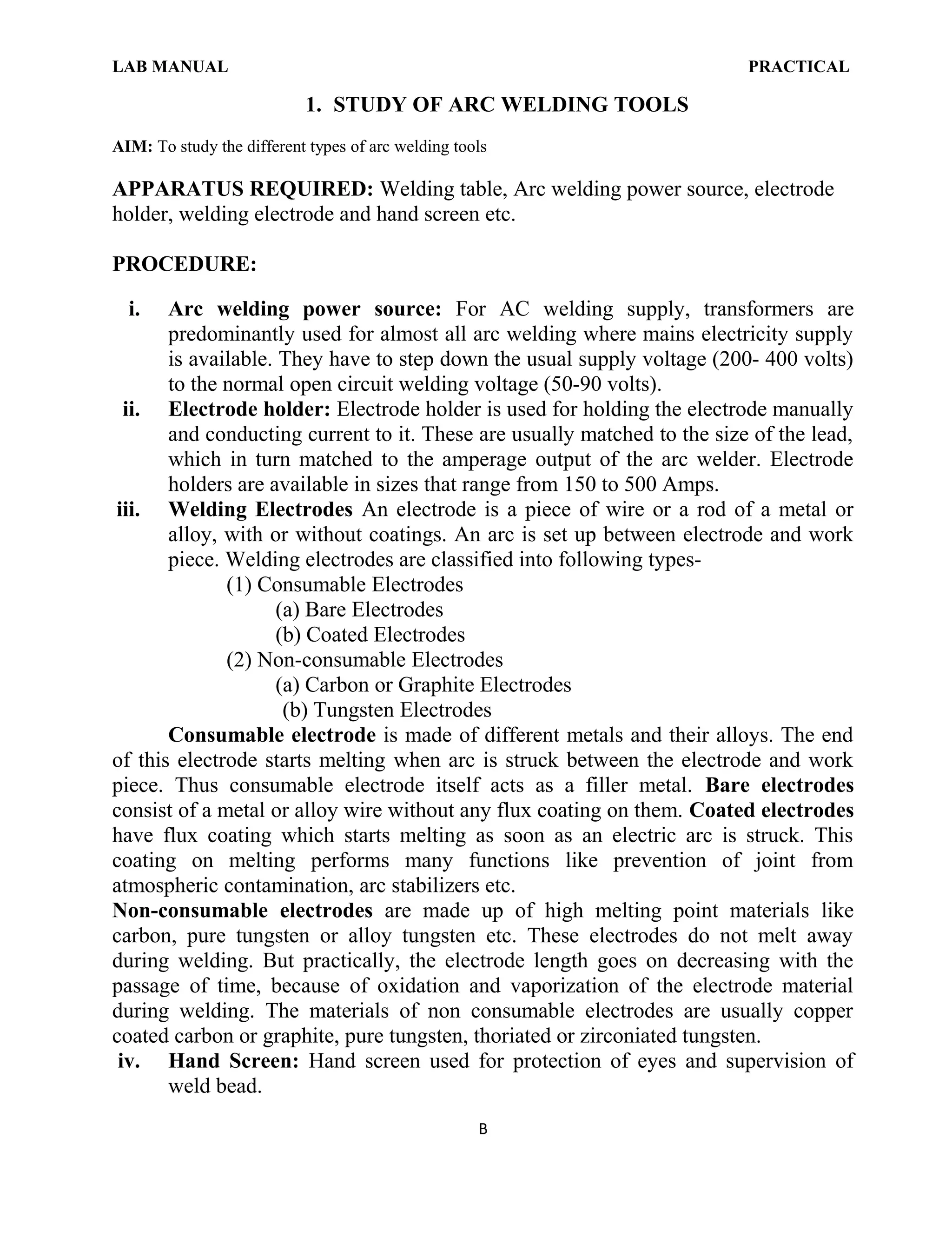 Casting Welding And Metal Forming Lab Manual Pdf