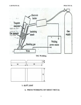 Casting,welding and metal forming lab manual | PDF