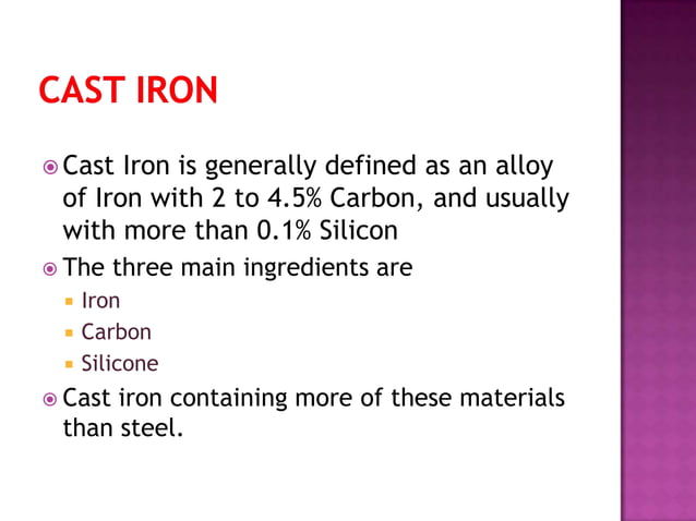 Cast iron | PPT
