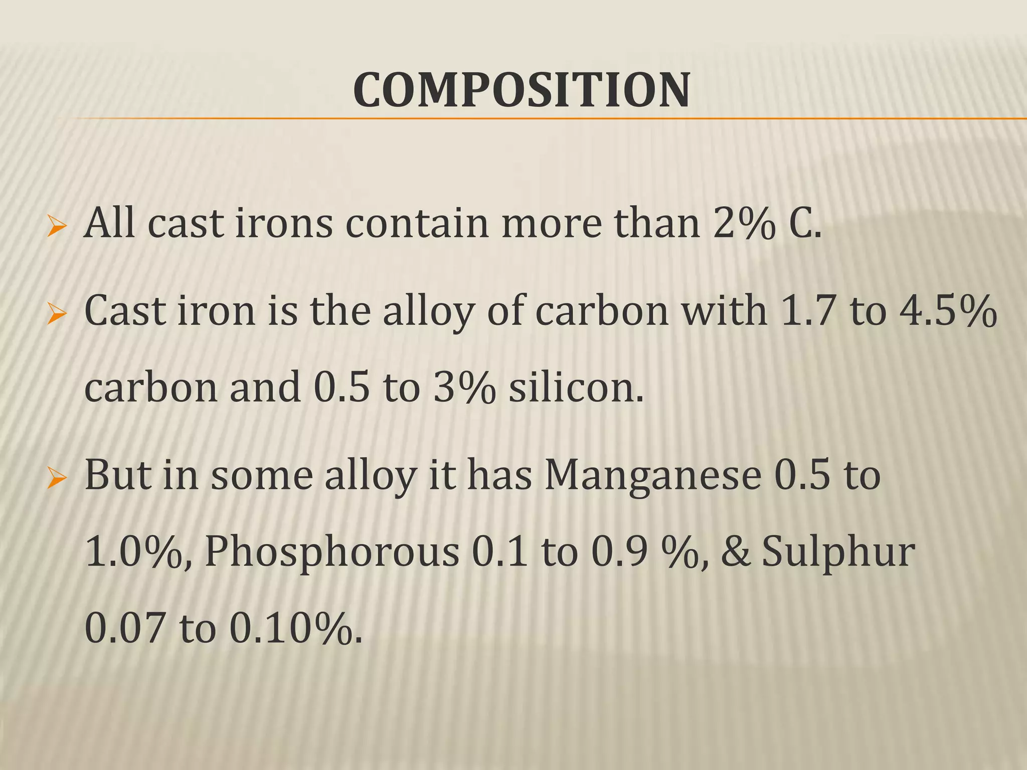 Cast iron its types , properties and its applications.... | PPTX