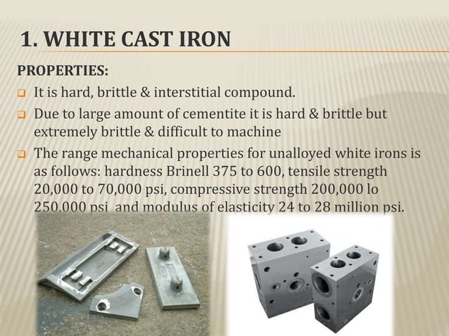 Cast iron its types , properties and its applications.... | PPTX ...