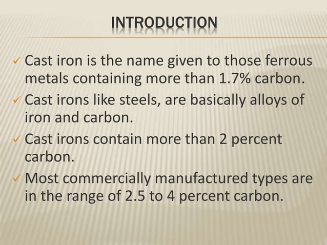 Cast iron its types , properties and its applications.... | PPTX ...