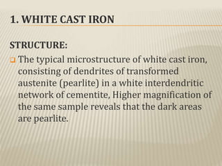 White Cast Iron Applications