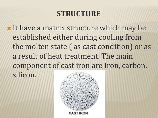 Cast iron its types , properties and its applications....