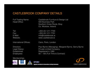 Castlebrook Furniture & Design Presentation | PPT