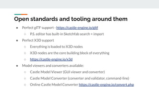 Castle Game Engine - highlights, features, plans as of July 2024 | PPT
