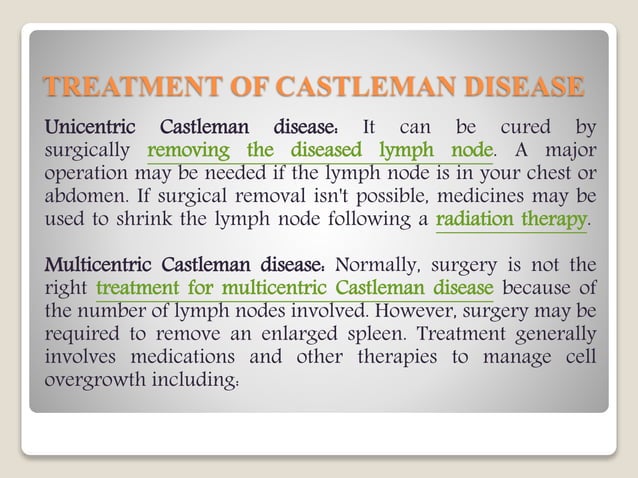 Castleman Disease : Symptoms, causes, diagnosis and treatment | PPTX ...