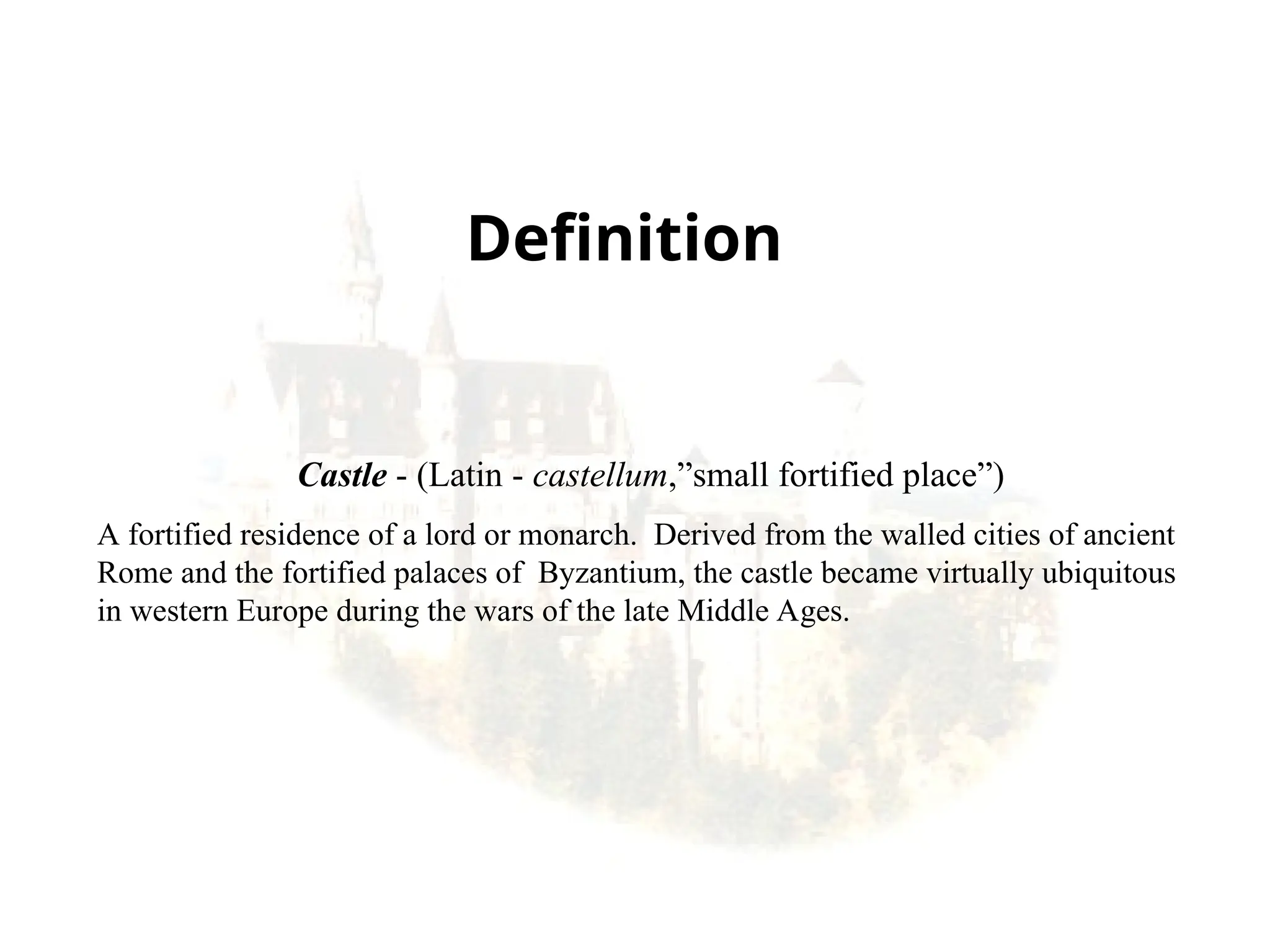Powerpoint on mideval Castles and seige weapons | PPT