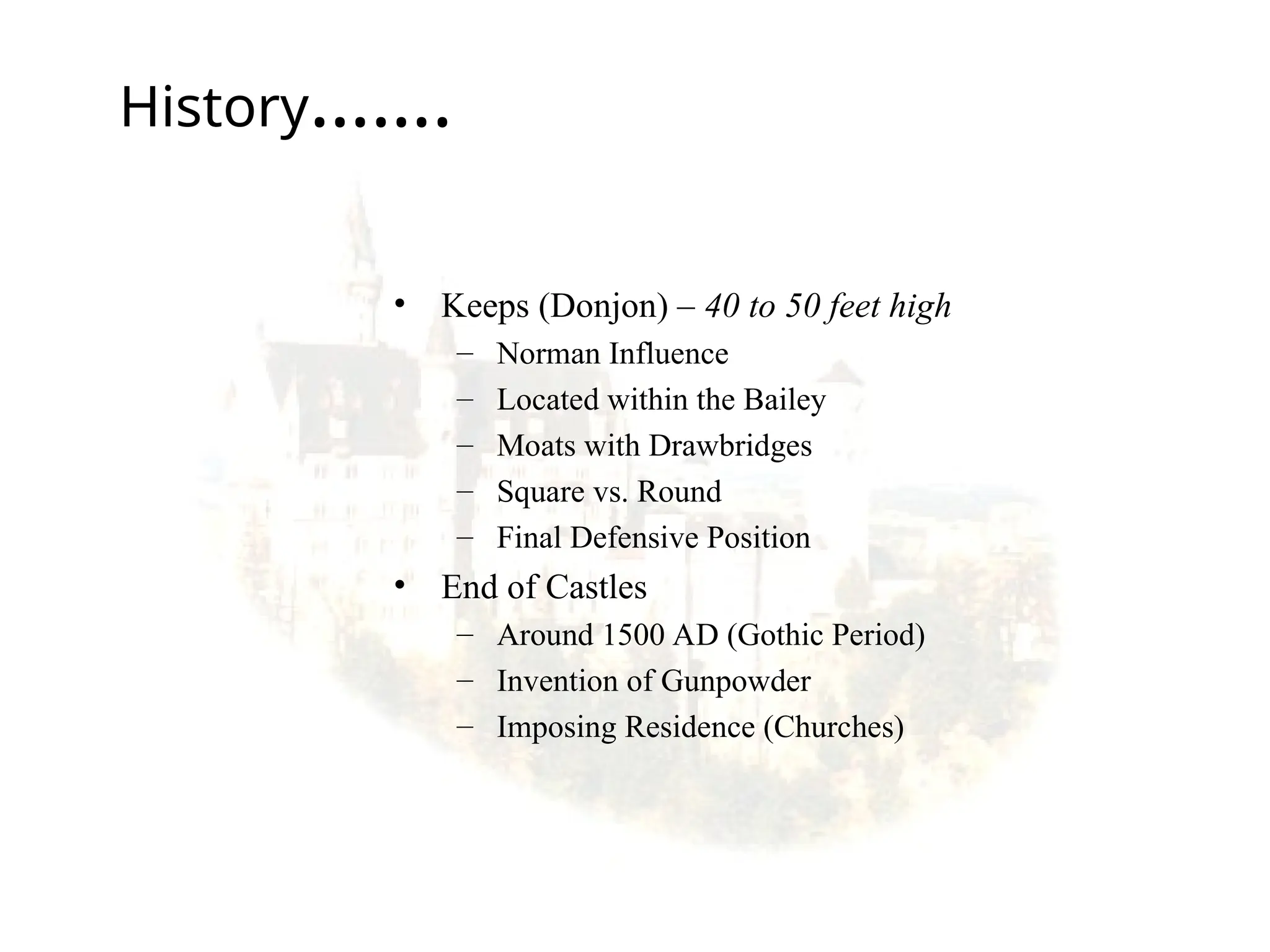 Powerpoint on mideval Castles and seige weapons | PPT