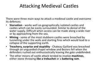 Castles in medieval europe Features and adaptations over time | PPTX