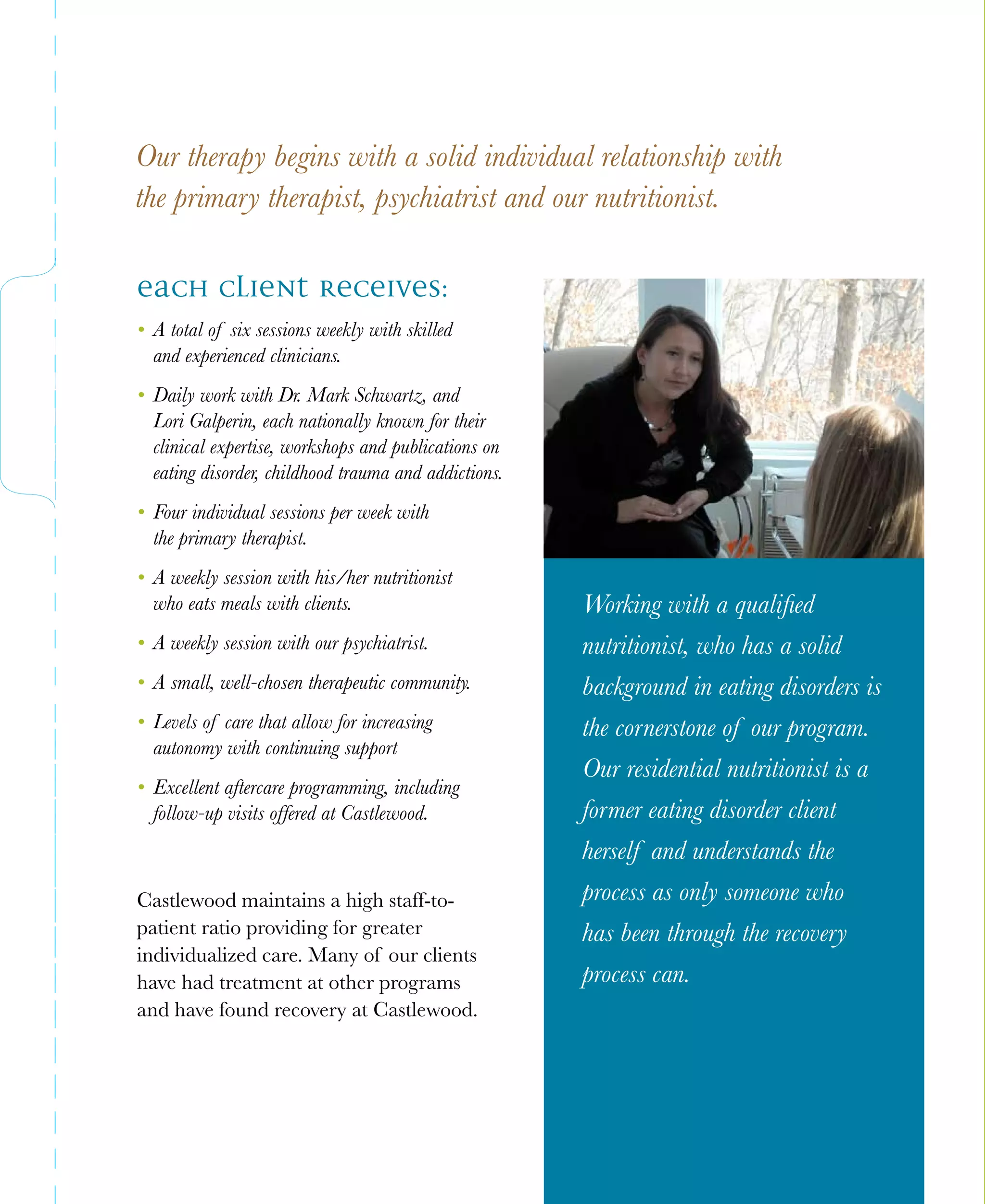 Castlewood eating disorder treatment center brochure | PDF