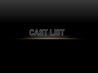 Cast list | PPTX