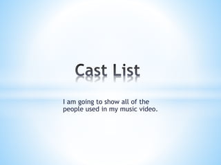Cast List | PPTX