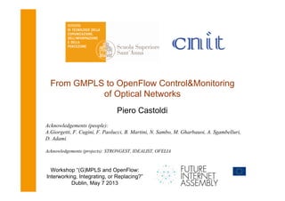 From GMPLS to OpenFlow Control & Monitoring of Optical Networks | PPT