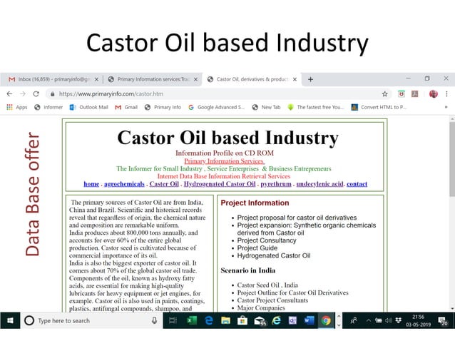 Castor oil derivatives | PPT