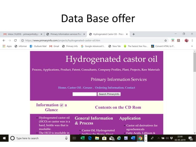 Castor oil derivatives | PPT