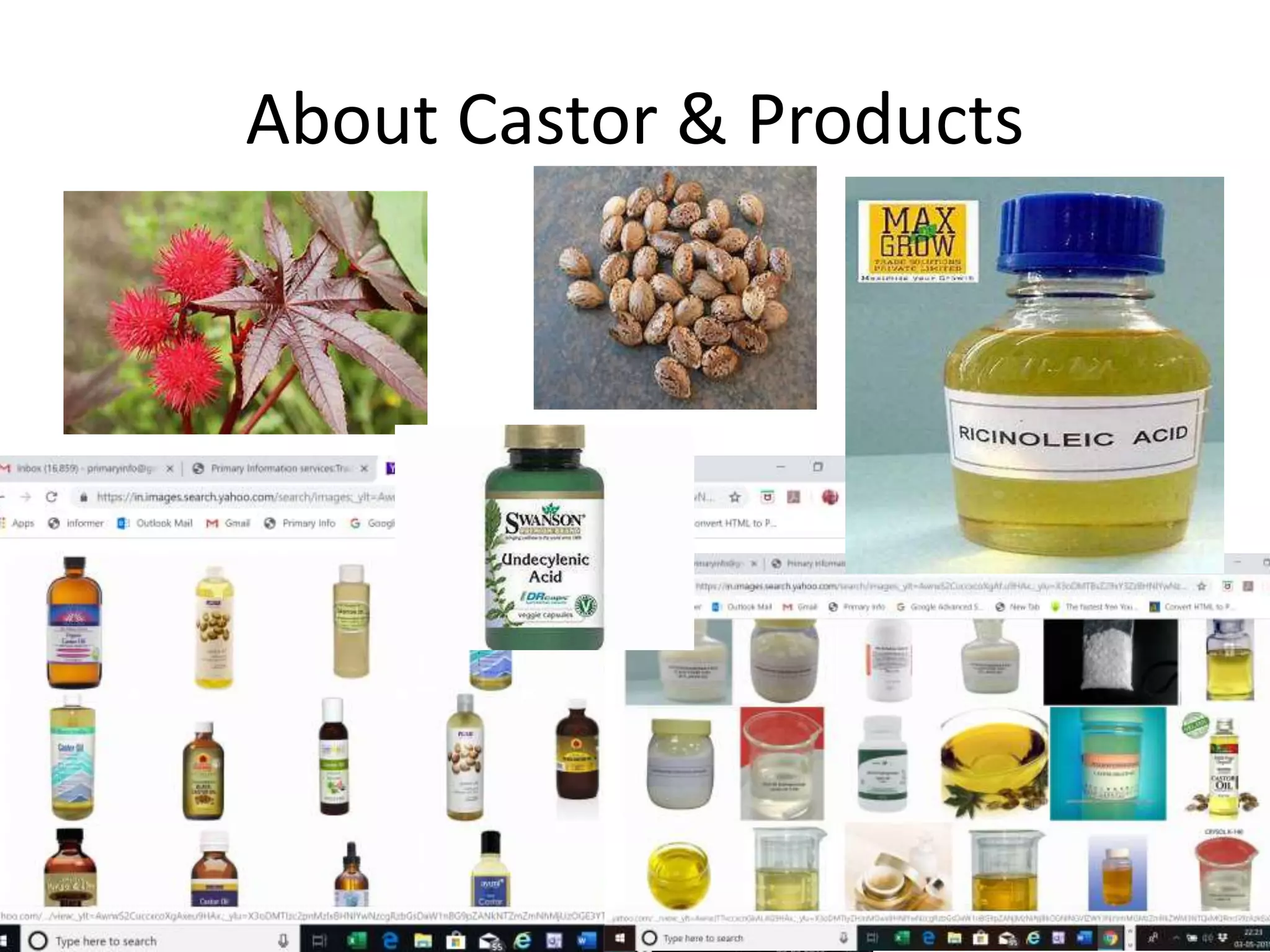 Castor oil derivatives | PPTX
