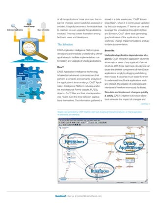 CAST for Oracle Applications | PDF
