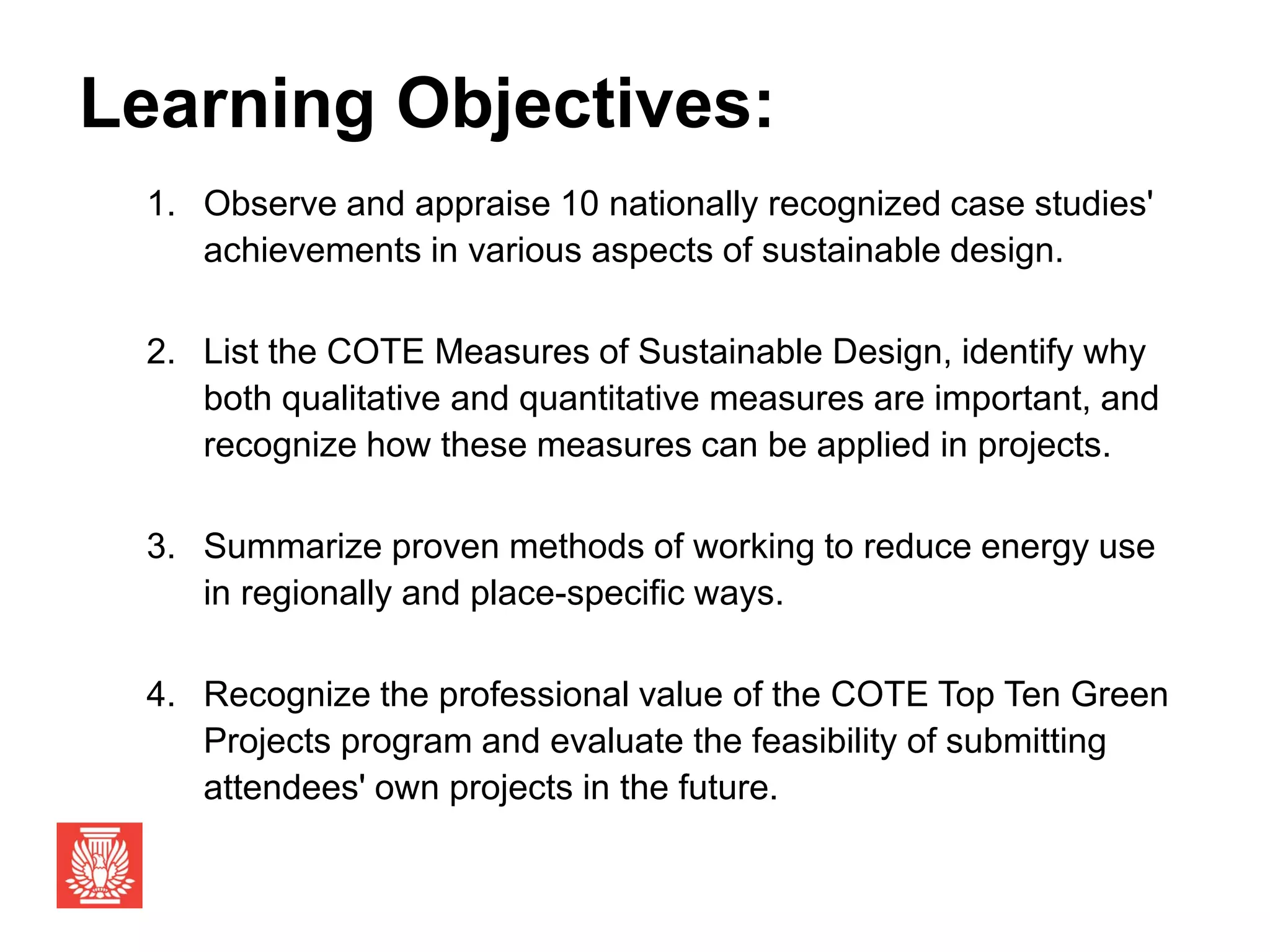 COTE Top Ten: Intelligent Design for a Restorative Future | PDF