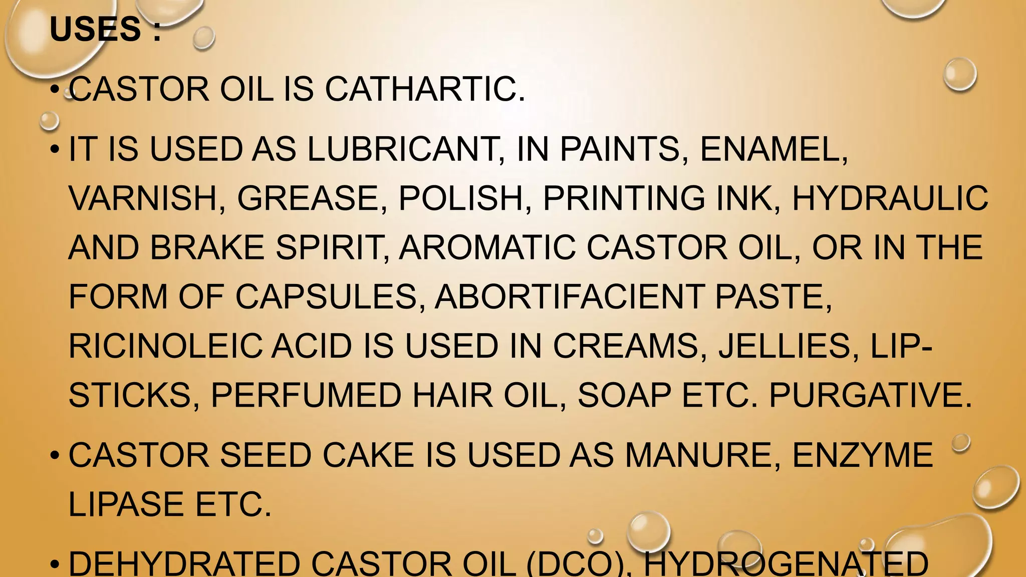 Castor oil | PPTX