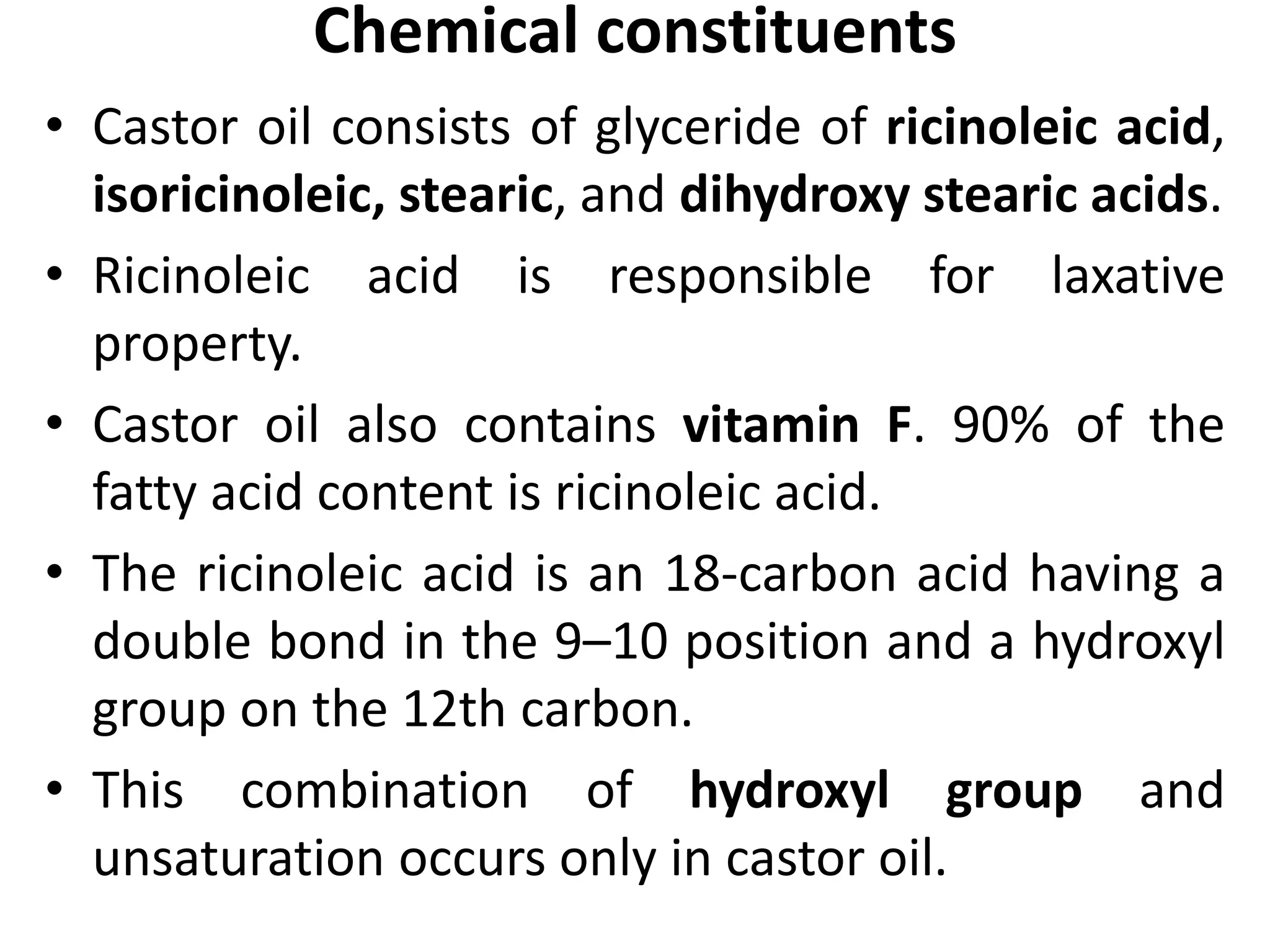 CASTOR OIL-Ricinus oil-Castor bean oil | PPTX