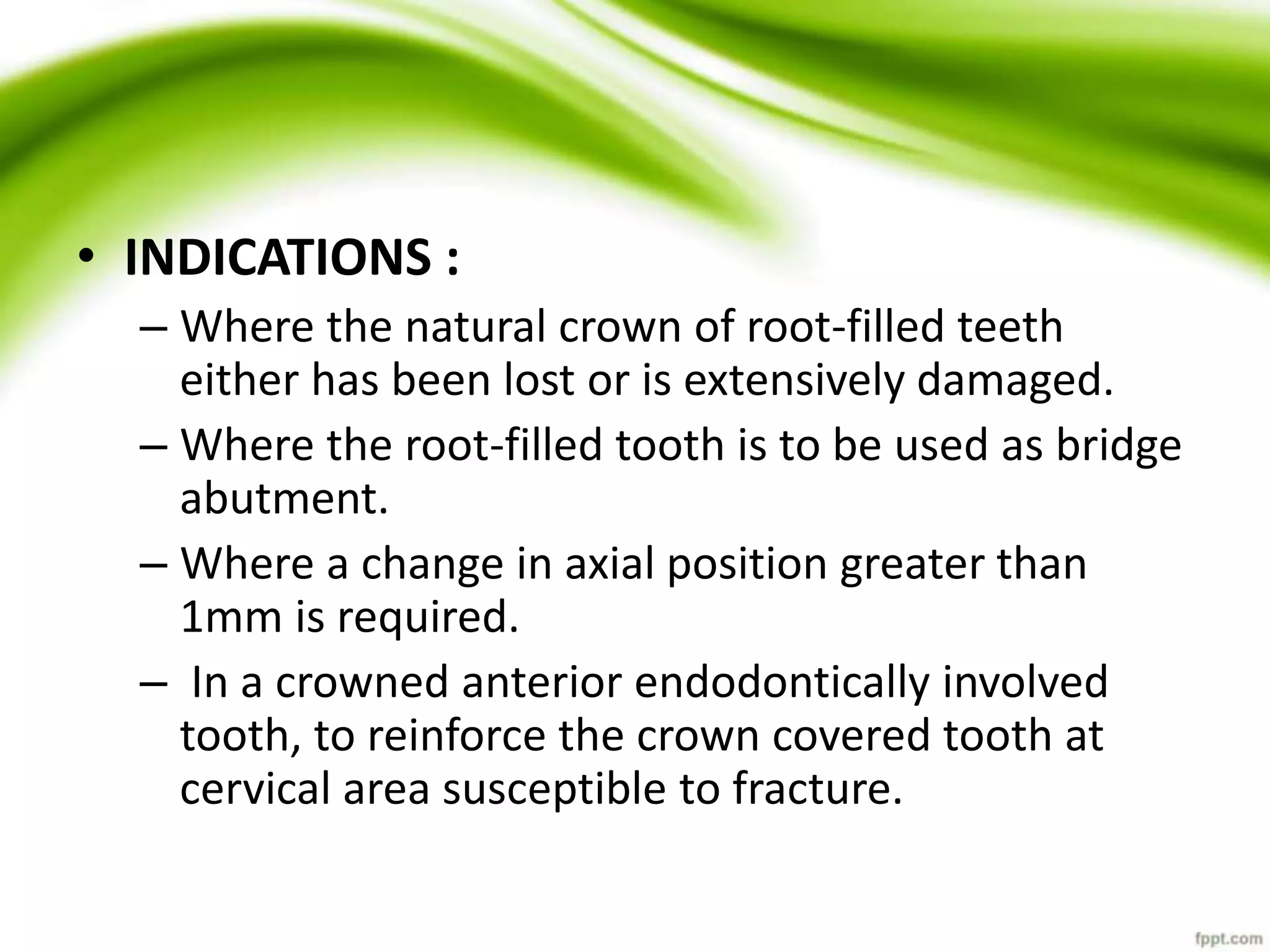 Custom made post & Core in endodontics | PPTX