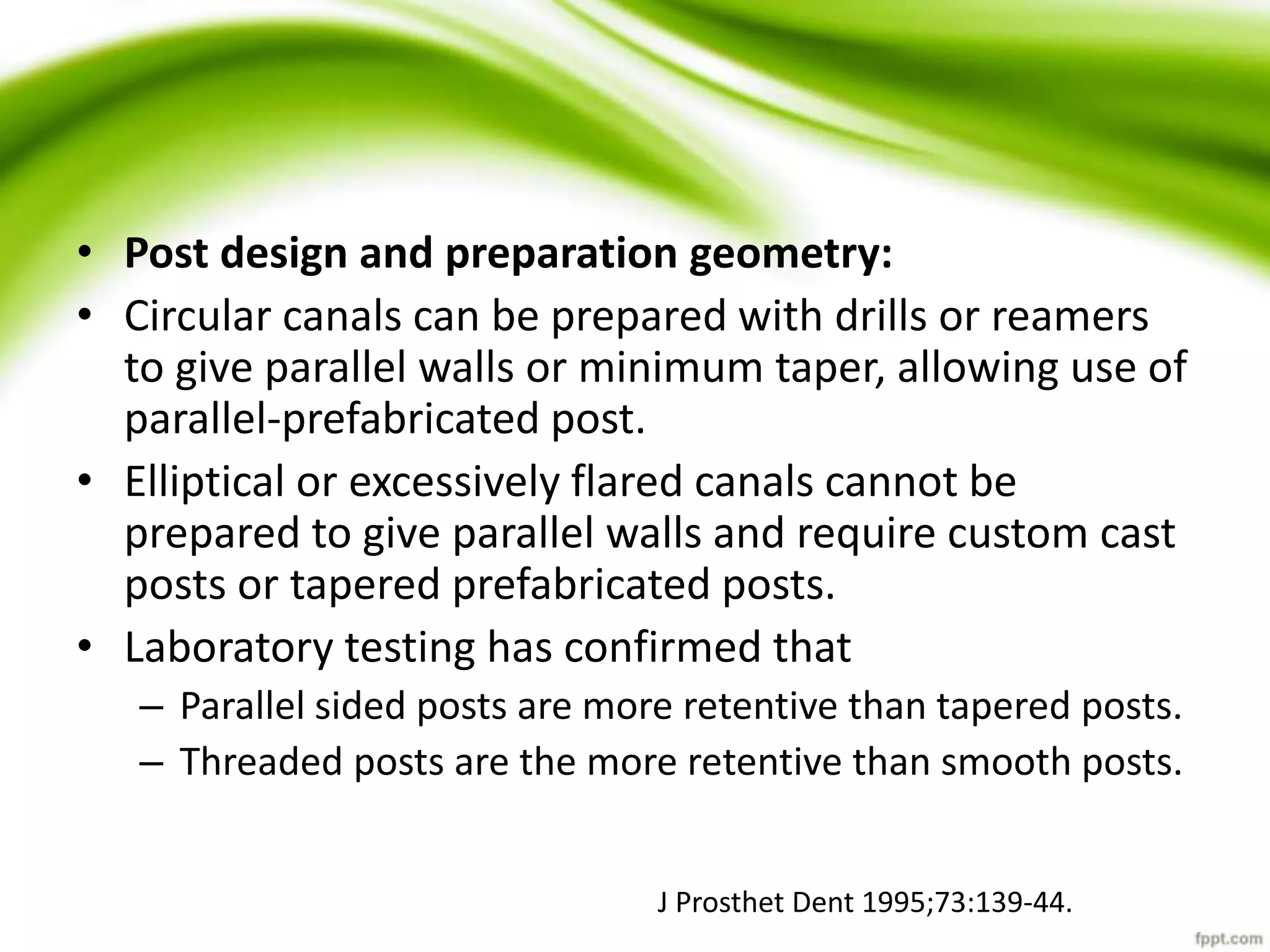 Custom made post & Core in endodontics | PPTX