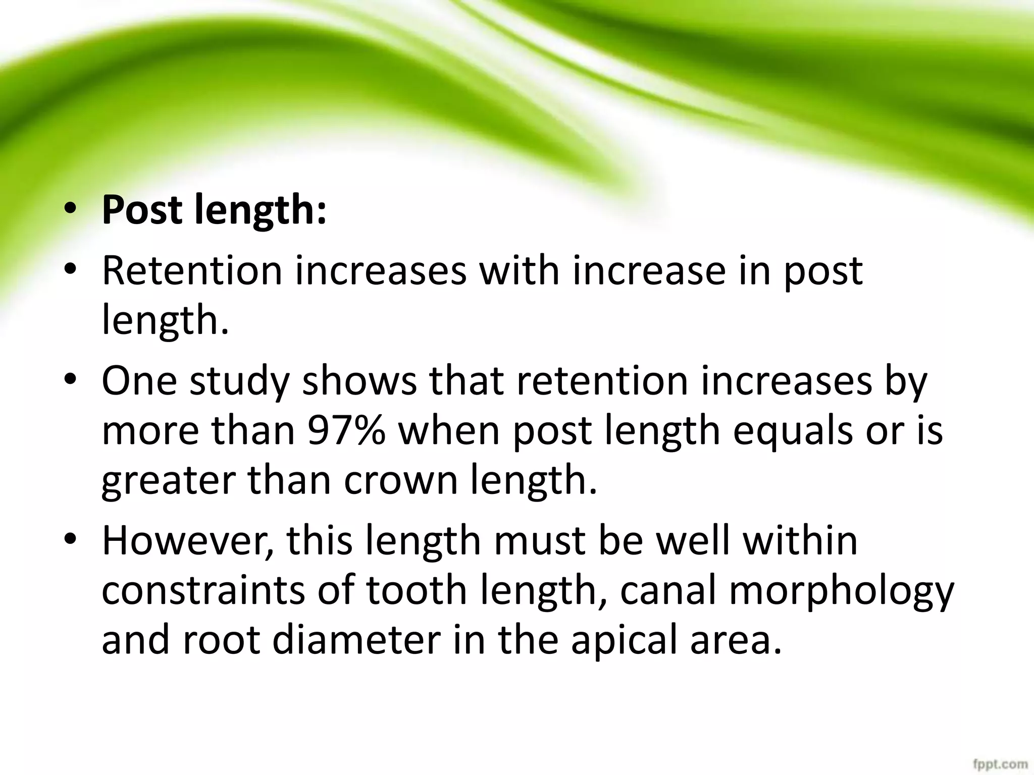 Custom made post & Core in endodontics | PPTX