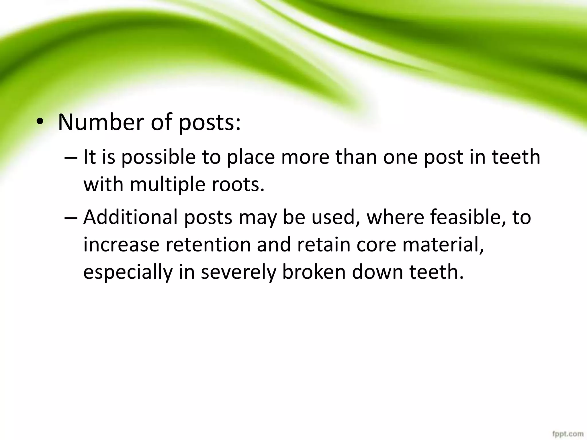 Custom made post & Core in endodontics | PPTX