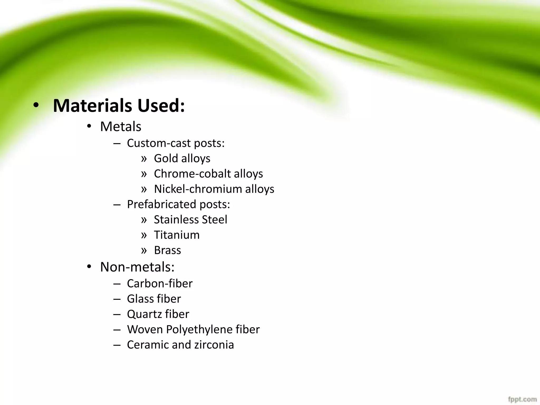 Custom made post & Core in endodontics | PPTX