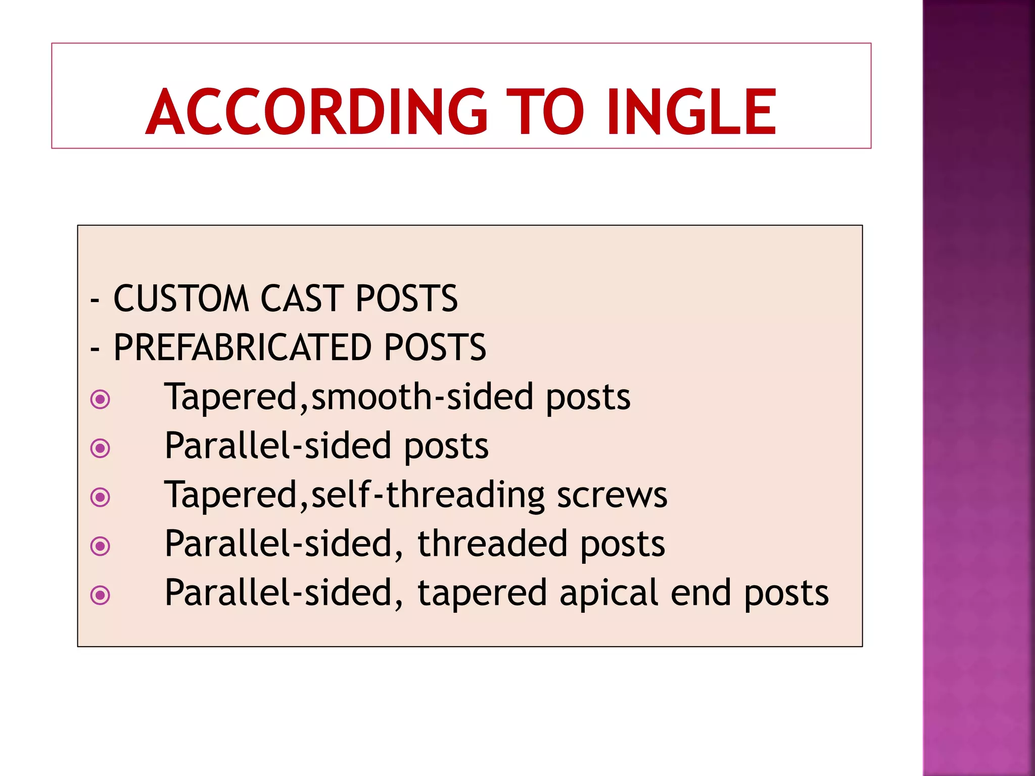Cast post - Restoration of endodontically treated teeth | PPTX | Dental ...