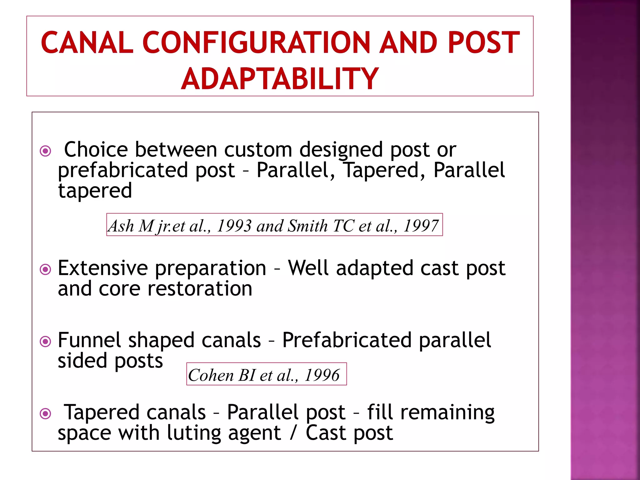 Cast post - Restoration of endodontically treated teeth | PPTX