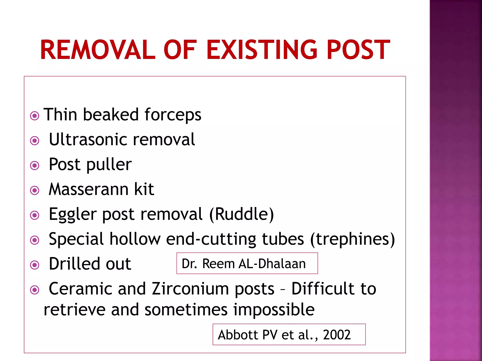 Cast post - Restoration of endodontically treated teeth | PPTX