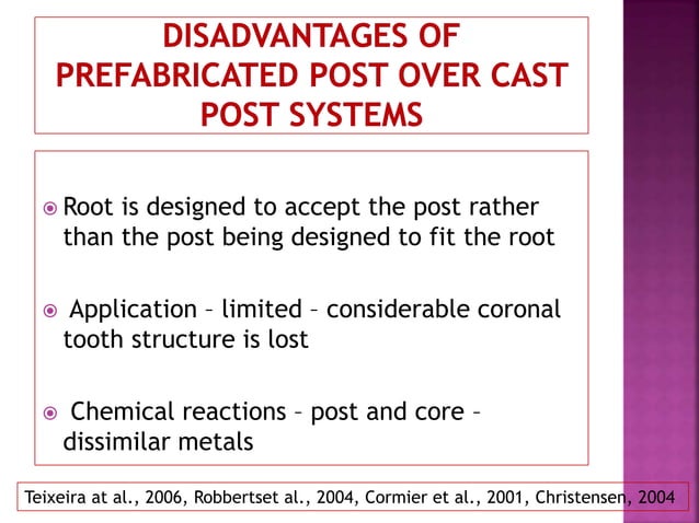 Cast post - Restoration of endodontically treated teeth | PPTX | Dental ...