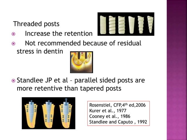 Cast post - Restoration of endodontically treated teeth | PPTX | Dental ...