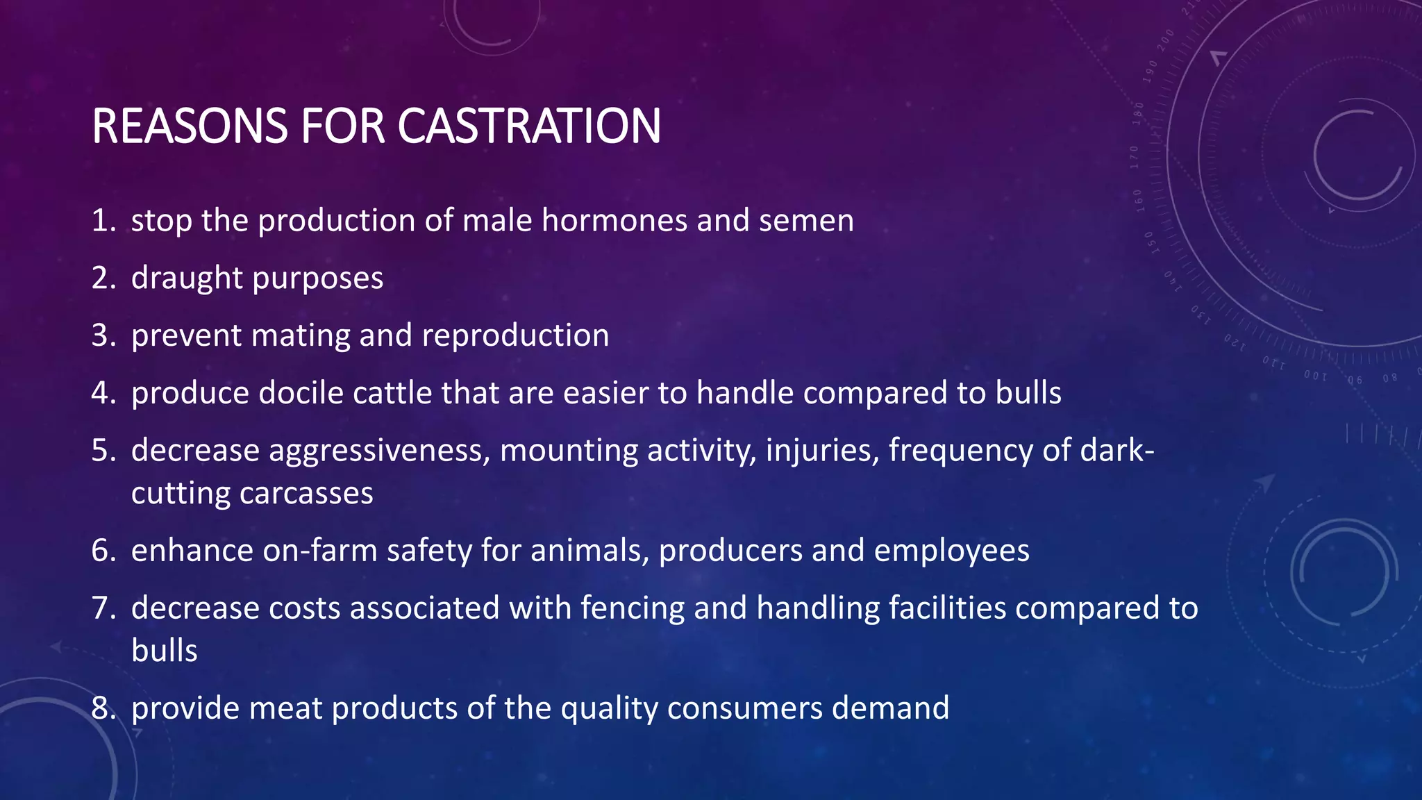 CASTRATION AND ITS TYPES IN VETERINARY ANIMALS | PPTX