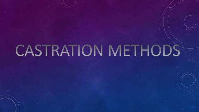 CASTRATION AND ITS TYPES IN VETERINARY ANIMALS | PPTX